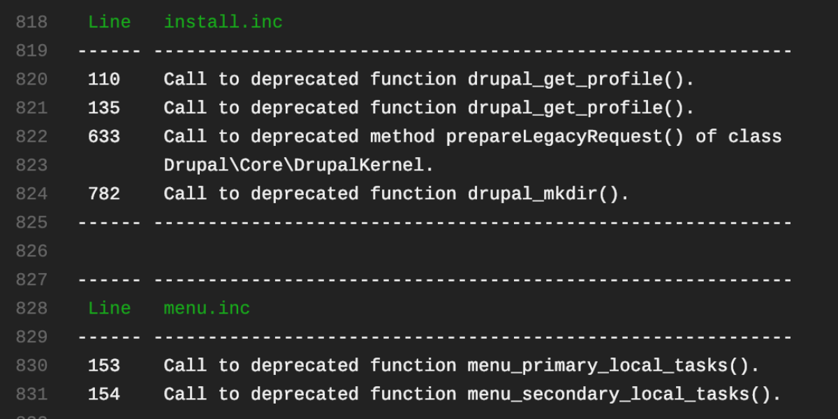 Testing Your Drupal Code Base For Deprecated Code Usage With Phpstan 9473